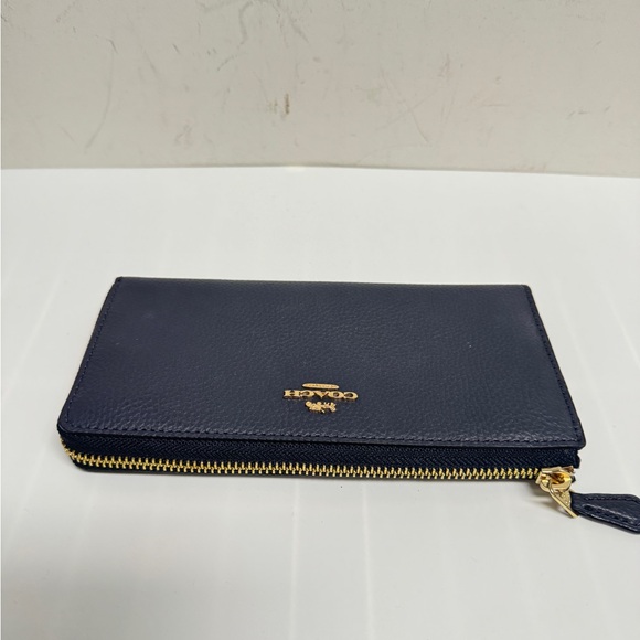 Coach | Bags | Coach Midnight Blue Leather Clutch | Poshmark